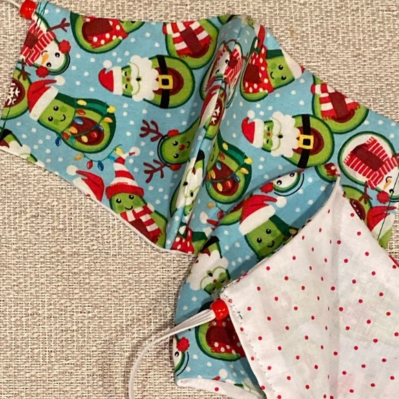 Hand Crafted | Accessories | Avocado Face Mask Funny Christmas Face ...